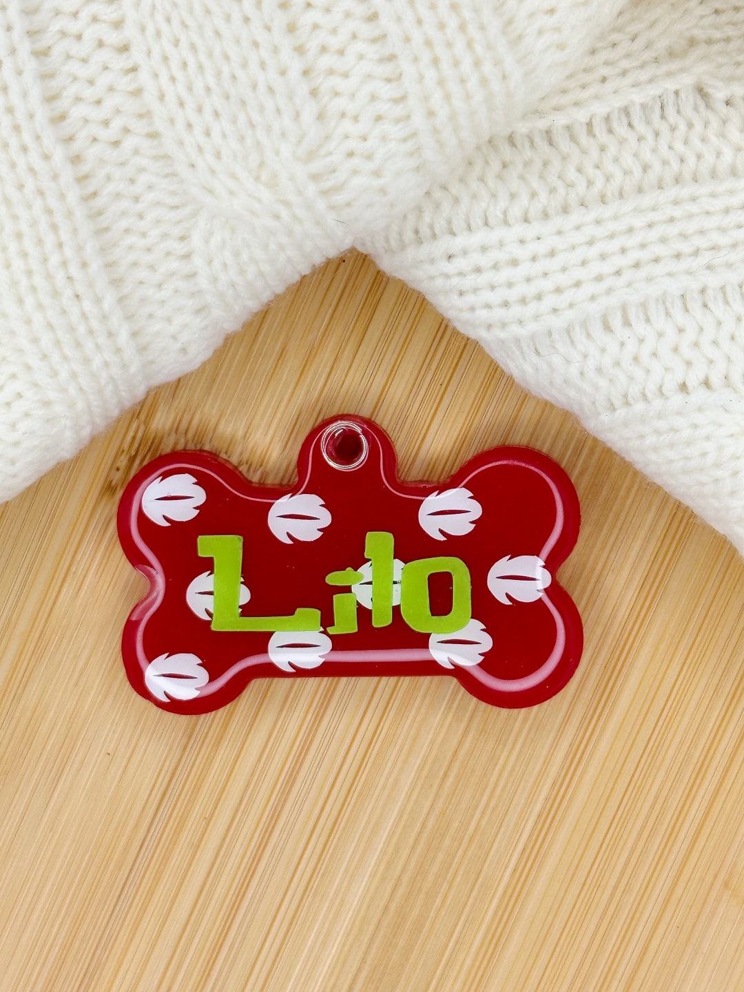 Lilo Dog Tag, Personalized Pet Tag, Custom Dog Tag, Resin Dog Tag, Pet ...