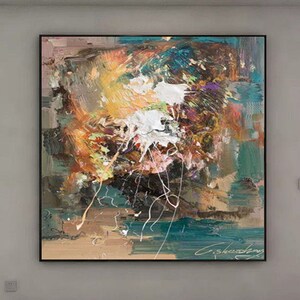 Original Nordic Extra Large Abstract Painting, Textured Original ...