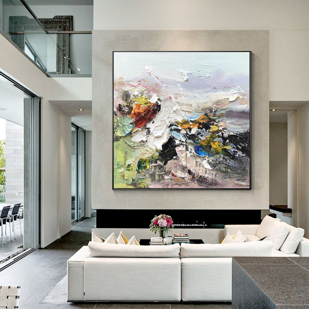 Colorful Textured Abstract Painting Texture Wall Art Texture Wabi Sabi ...