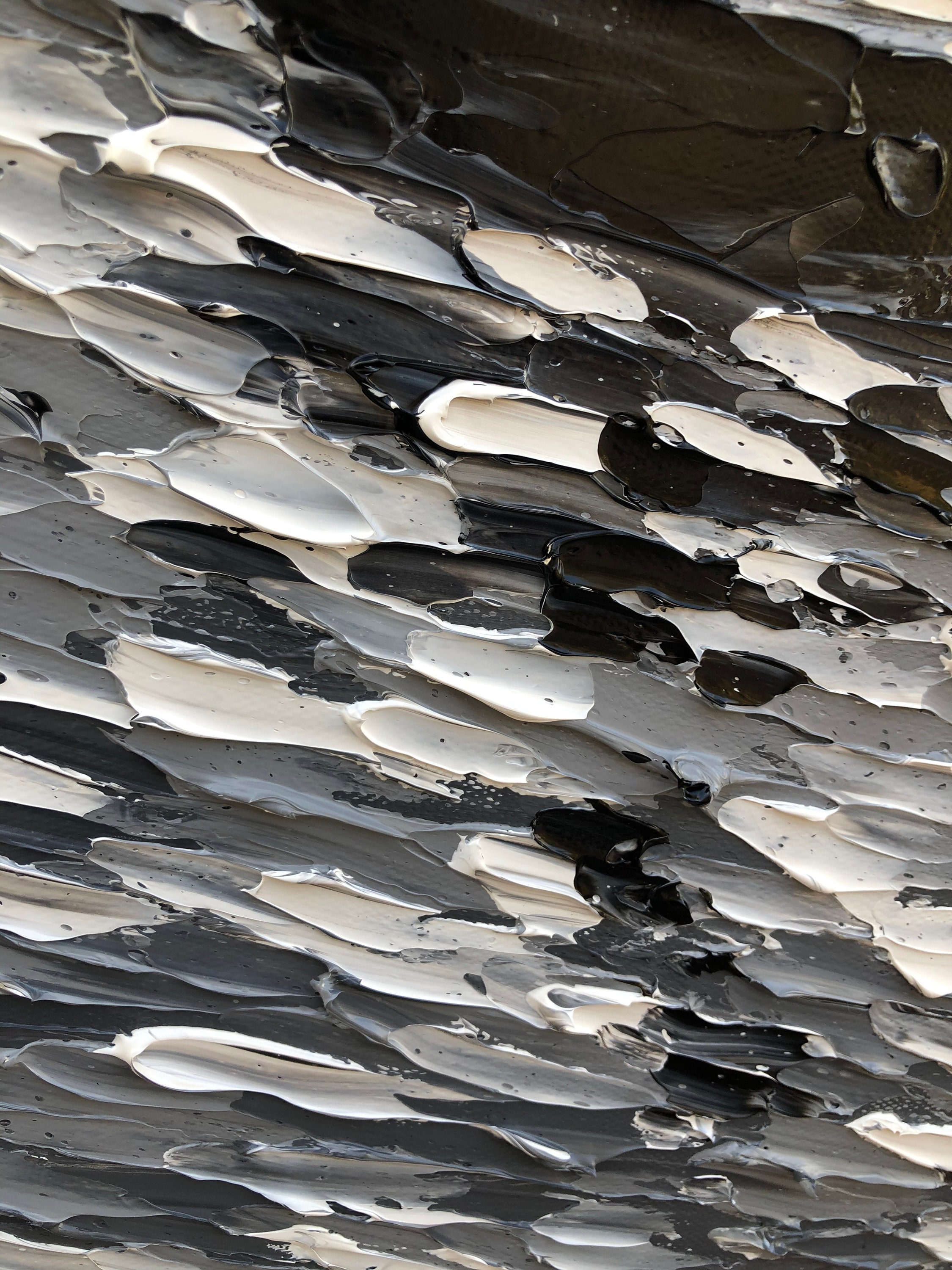 Large Black and White Original Abstract Texture Sailboat - Etsy