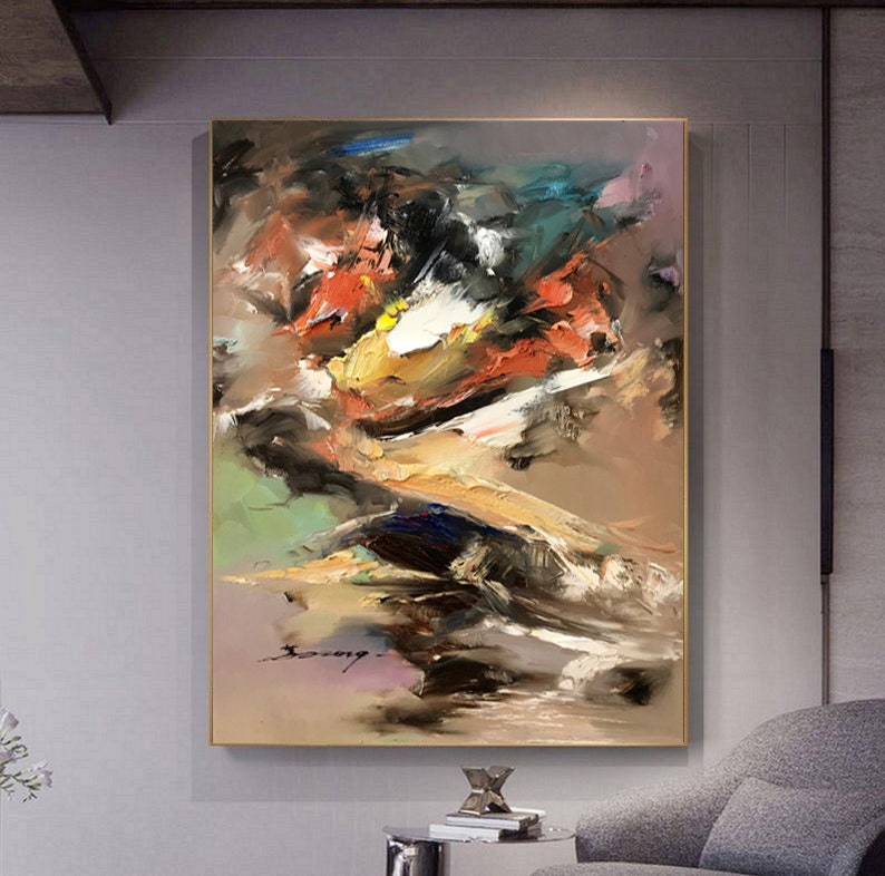 Large Abstract Painting Modern Abstract Art 3D Textured Art - Etsy