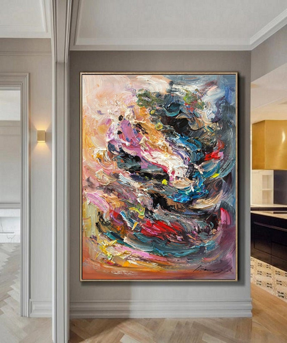 Large Texture PaintingColorful Painting Abstract ArtColorful | Etsy