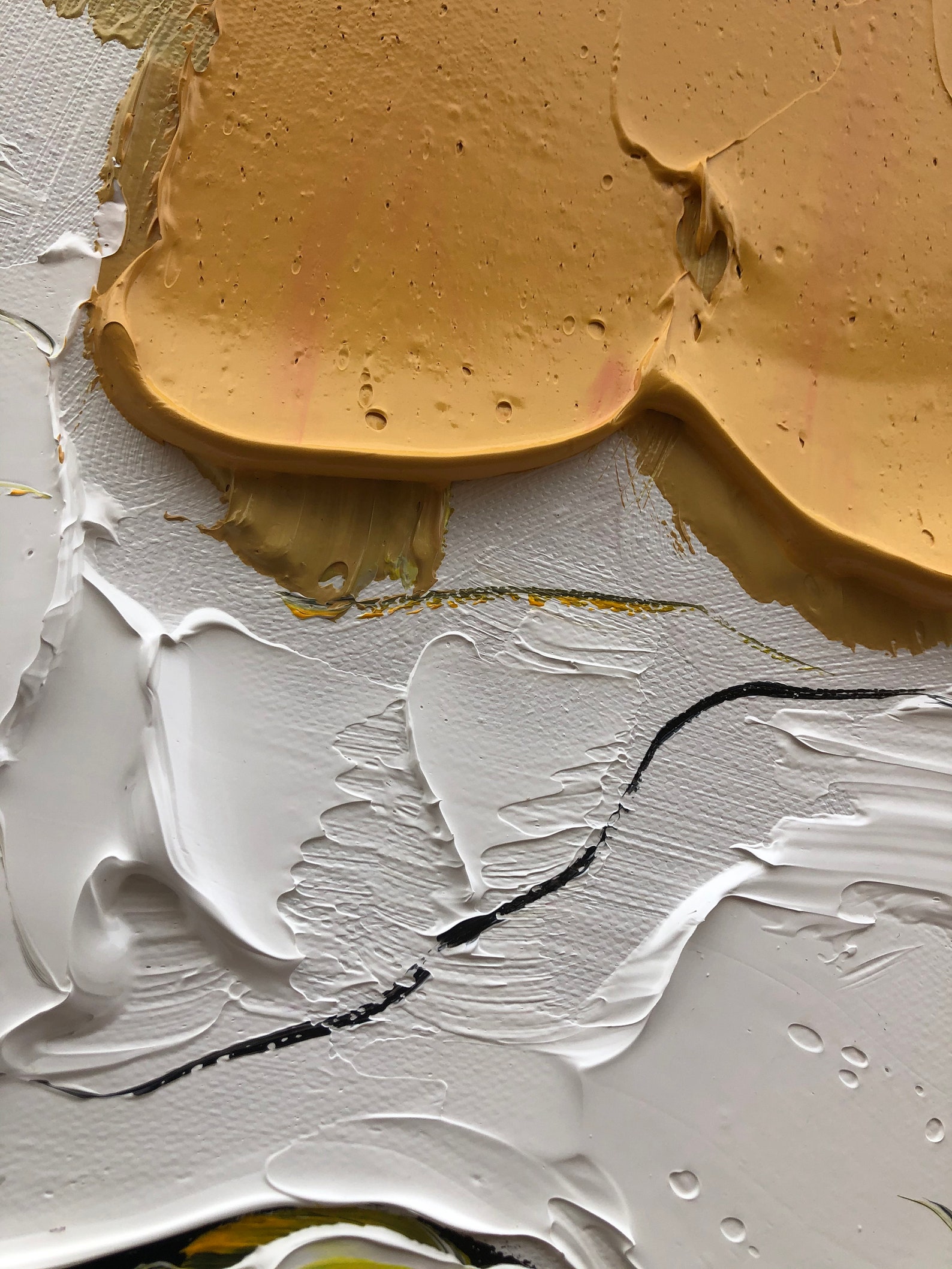 Large Original Abstract Painting Yellow Painting Gray | Etsy