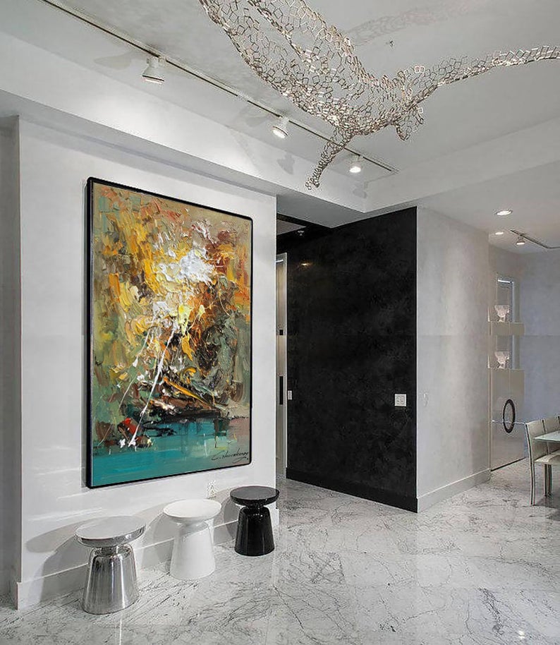 Colorful Painting Large Abstract Paintings Original Living | Etsy