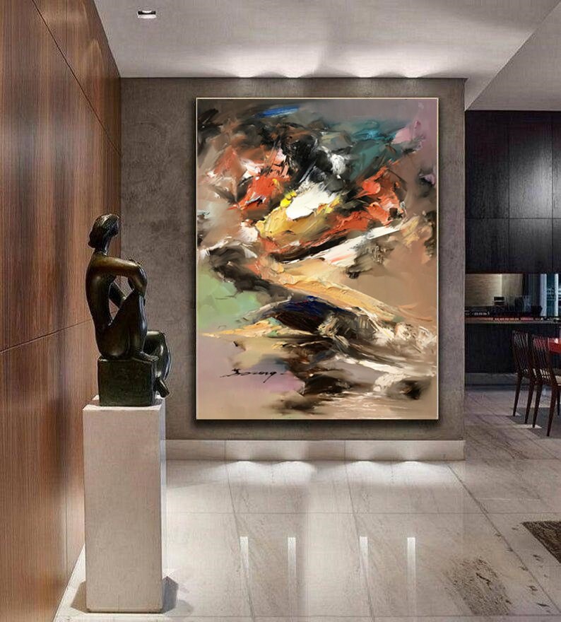 Large Abstract Painting Modern Abstract Art 3D Textured Art - Etsy