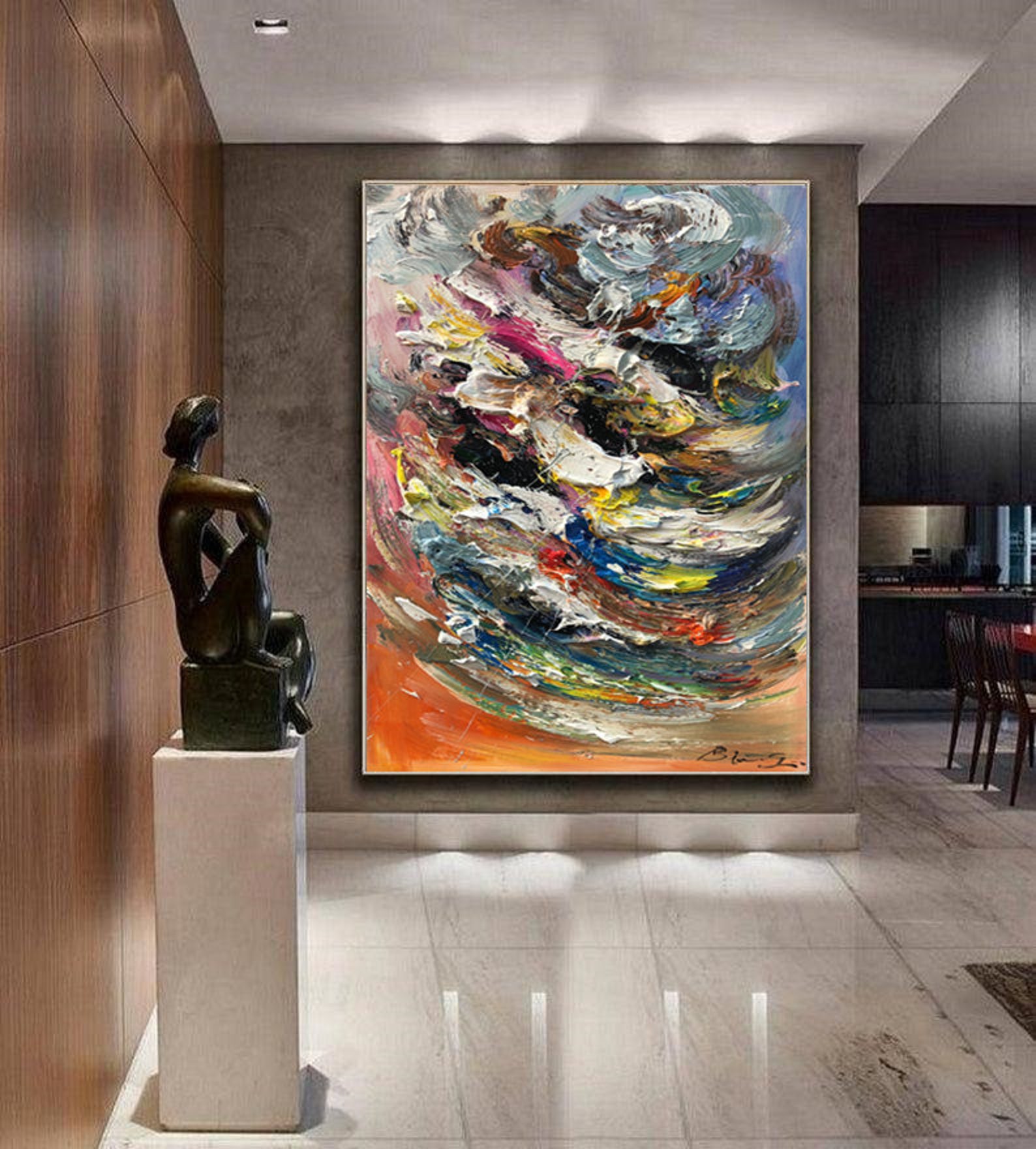 Large Colorful Painting Abstract Art Extra Large Painting on - Etsy