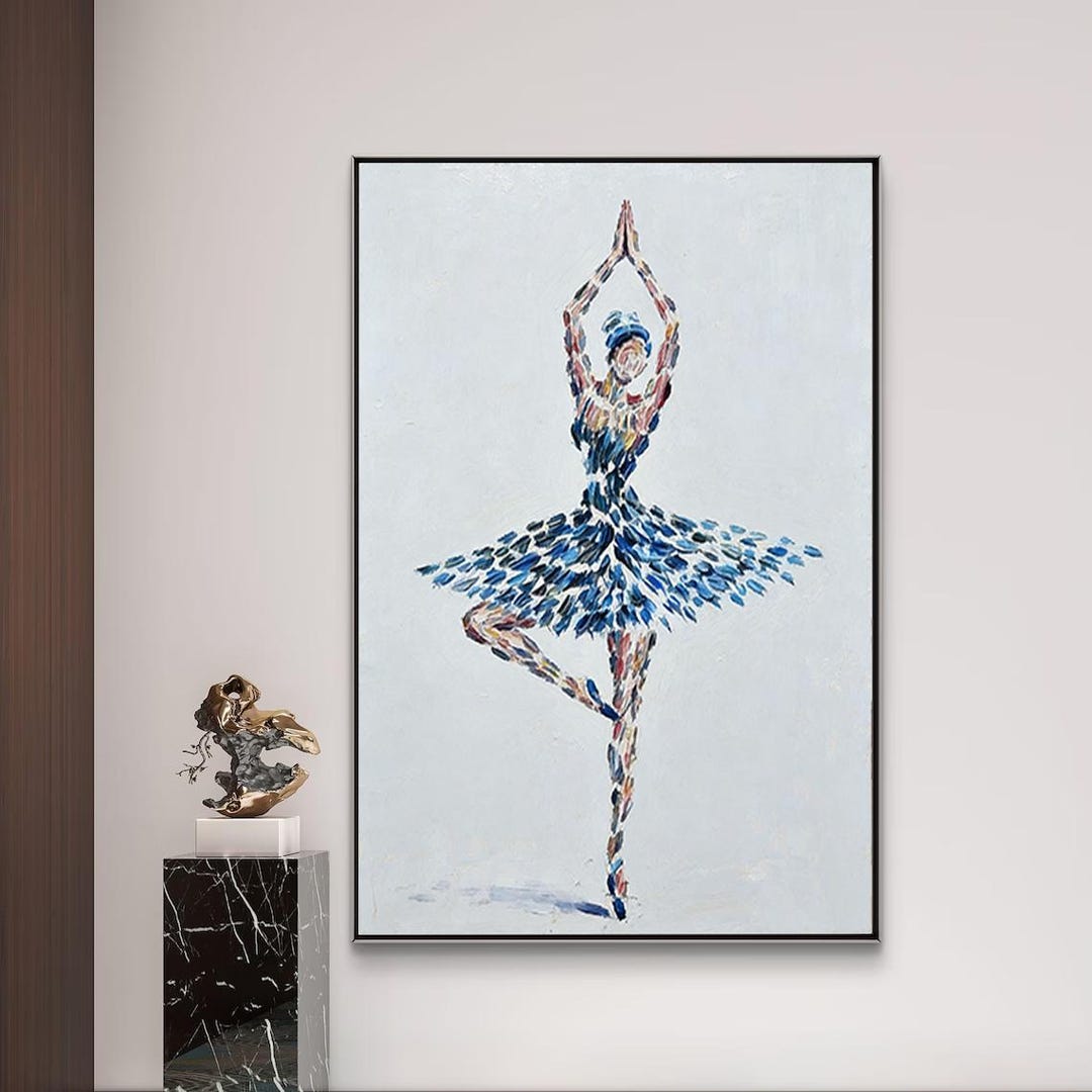 Colorful Abstract Ballerina Painting Thick Texture Canvas Art for ...