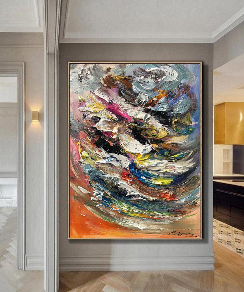 Large Colorful Painting Abstract Art Extra Large Painting on - Etsy