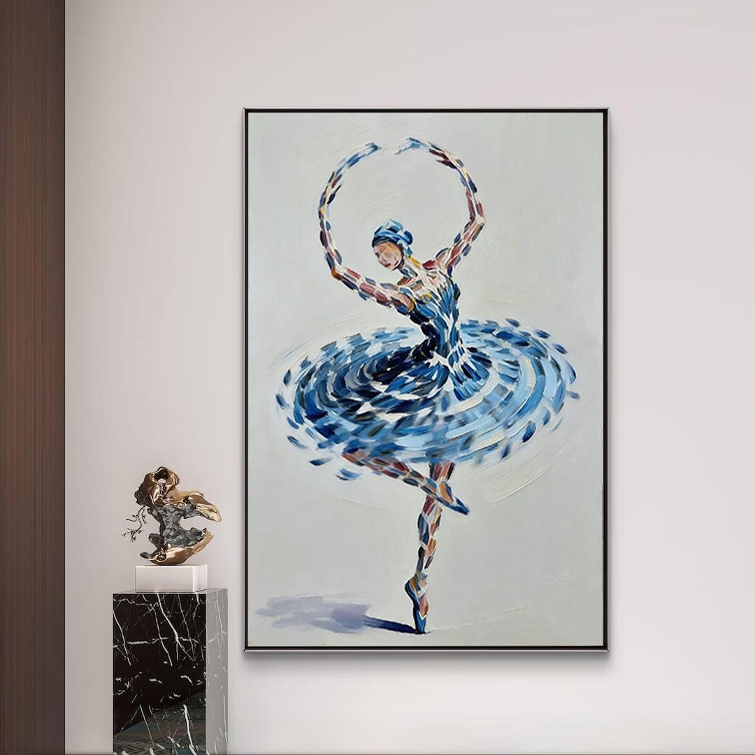 Original Ballet Dancer Oil Painting Modern Minimalist Ballet Dancer Oil ...