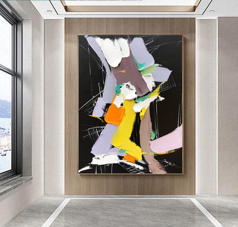 Large Abstract Painting Textured Wall Art Large Wall Art Over | Etsy