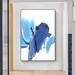 Blue Abstract Painting, Blue Texture Minimalist Oil Painting Texture ...