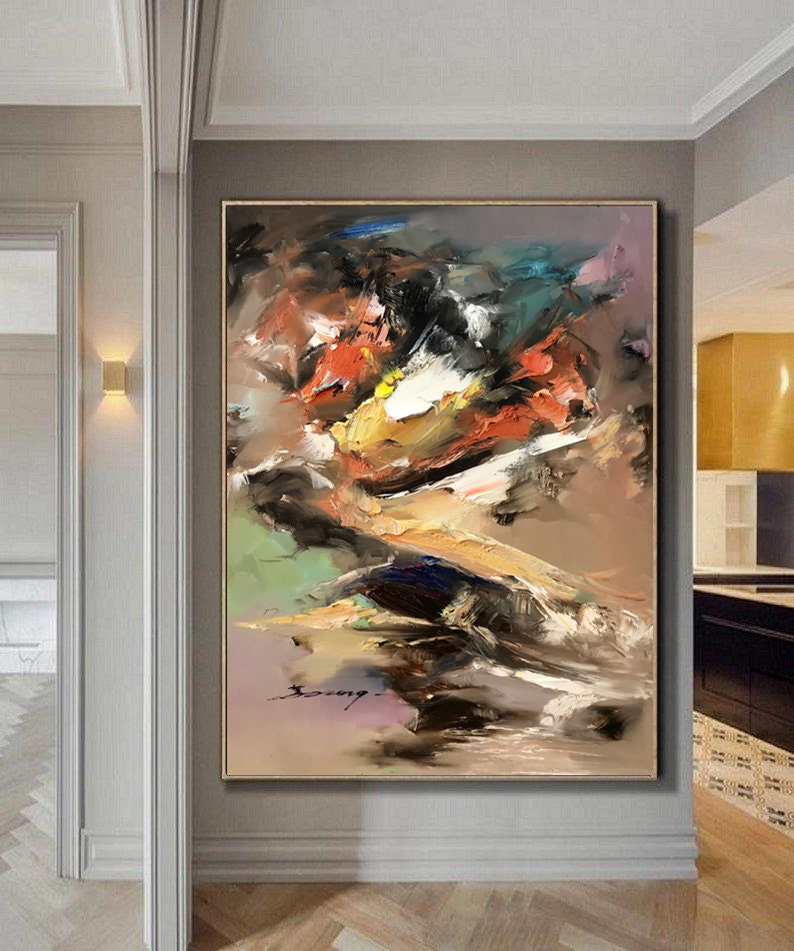 Large Abstract Painting Modern Abstract Art 3D Textured Art - Etsy