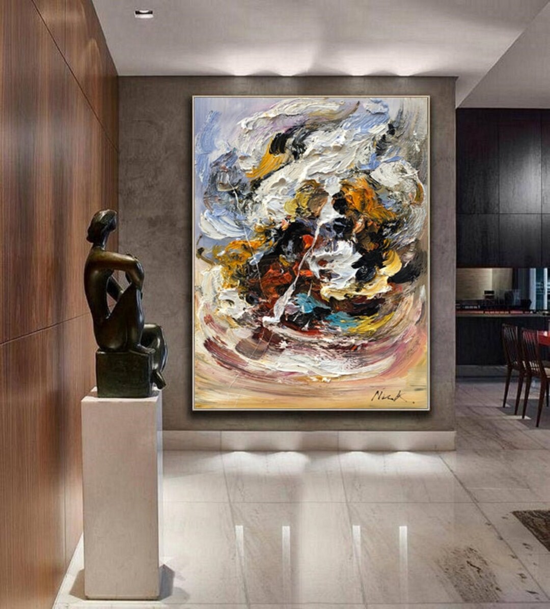 Large Texture Abstract Painting: Modern Art on Canvas - Etsy
