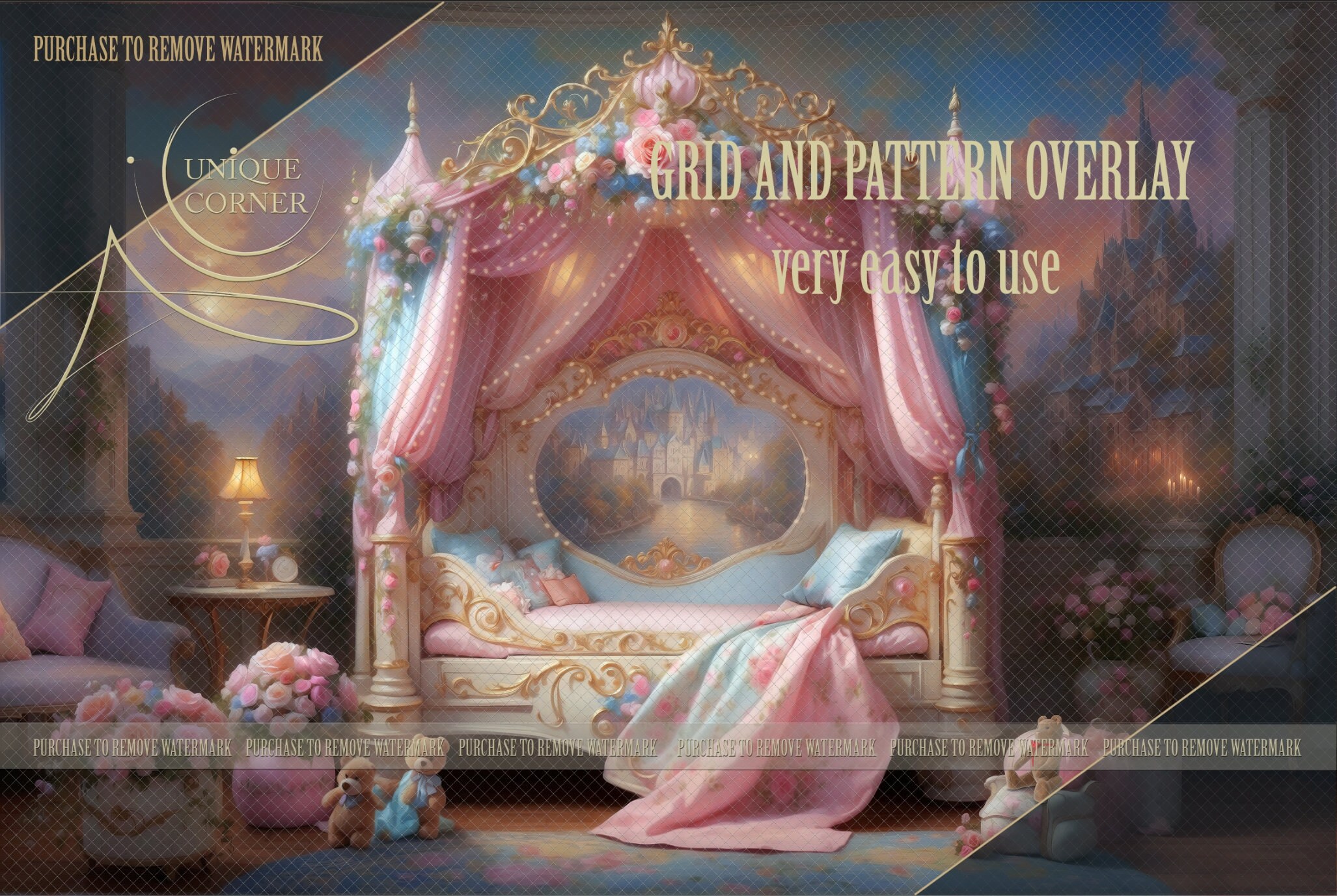 4 PACK WATERMARK OVERLAYS , Pattern Overlay, Protect Your Work Online ...