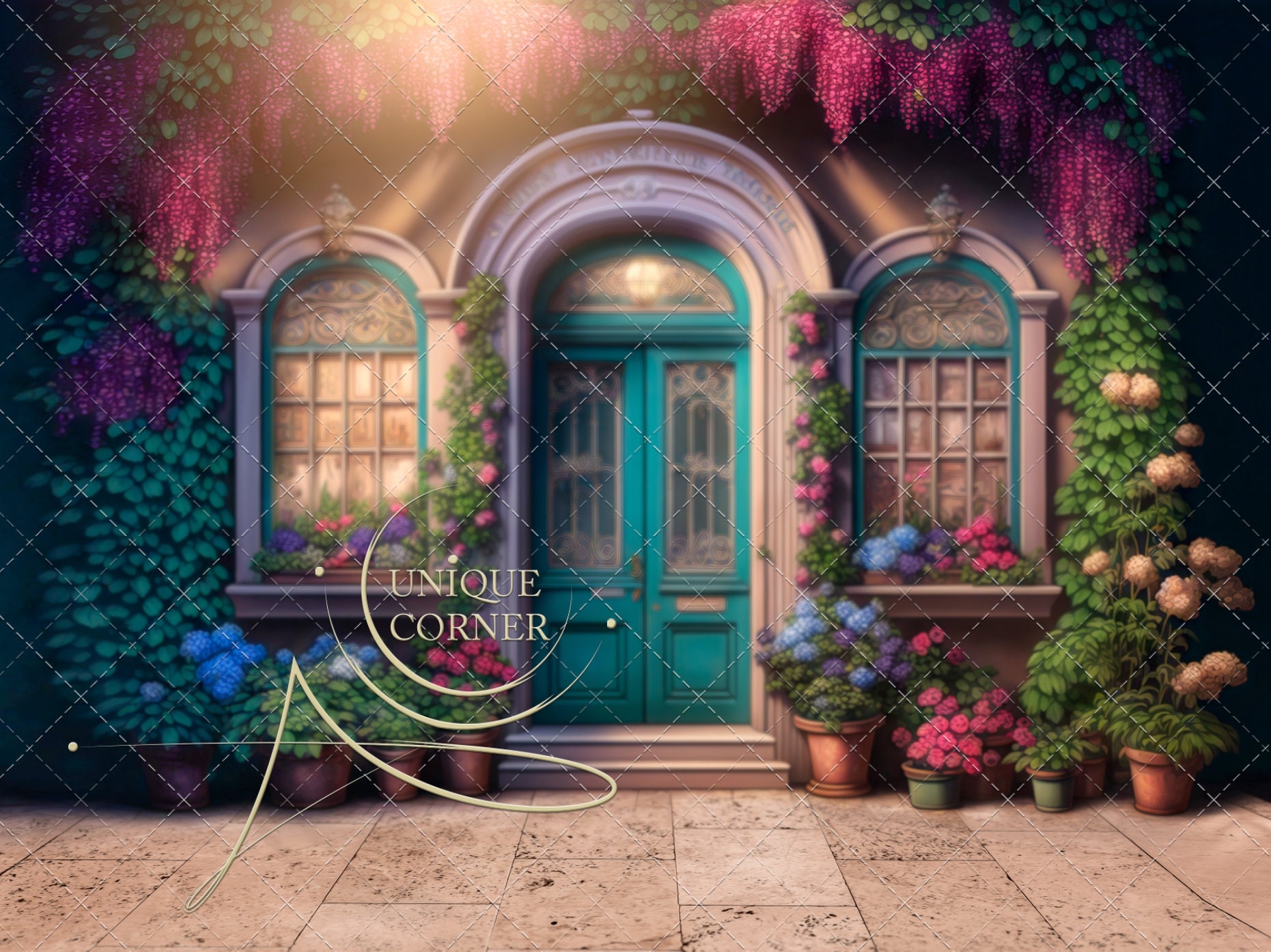 3 PACK Photography Digital Background , Spring Flowershop , Digital ...