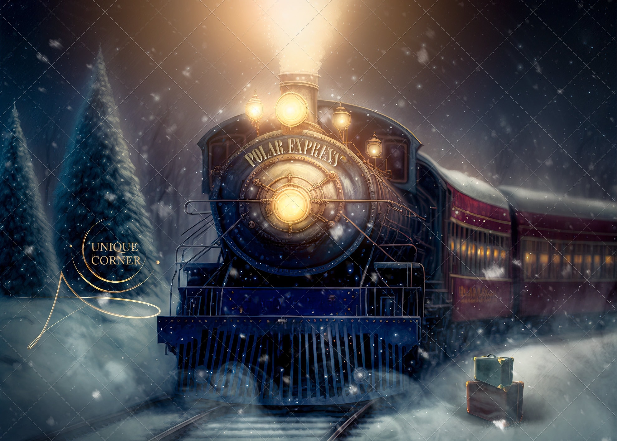 Polar Express Tree Background