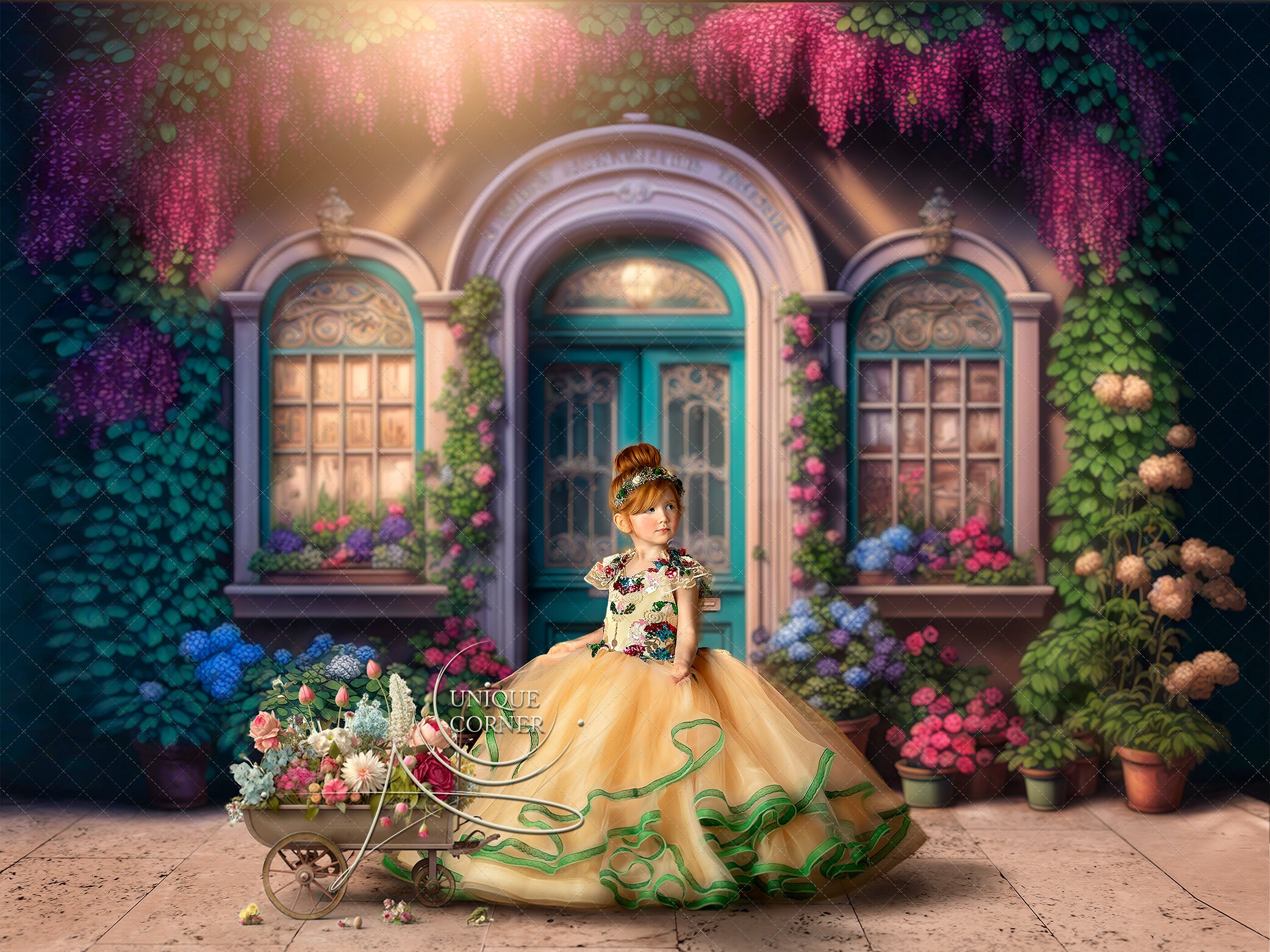 3 PACK Photography Digital Background , Spring Flowershop , Digital ...