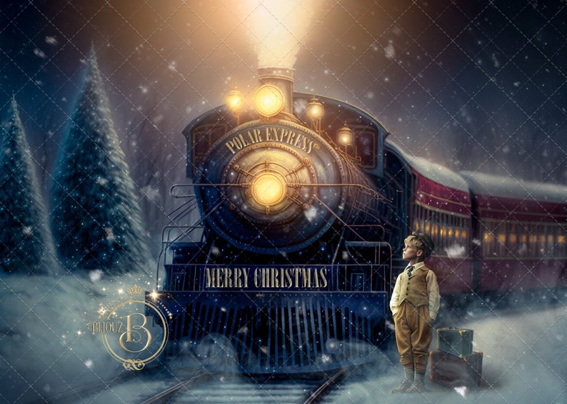 Polar Express Animated Christmas Photography Digital Background & Music ...