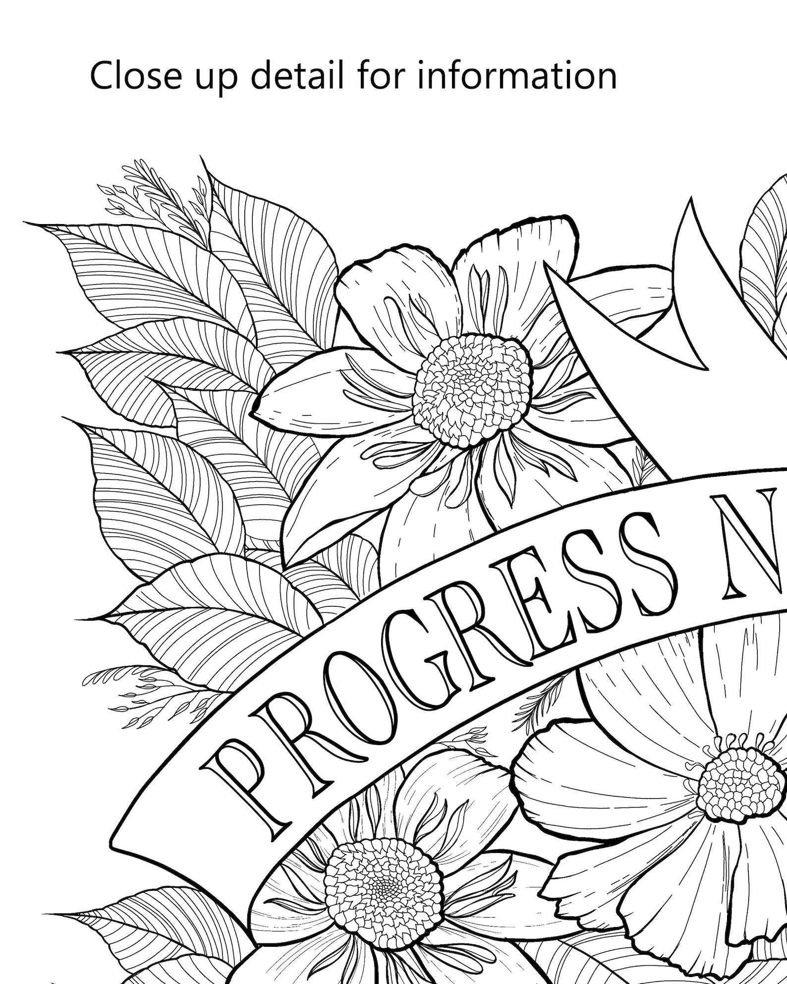 Progress Not Perfection Quote Printable, Inspiration Art, Flower Wall ...