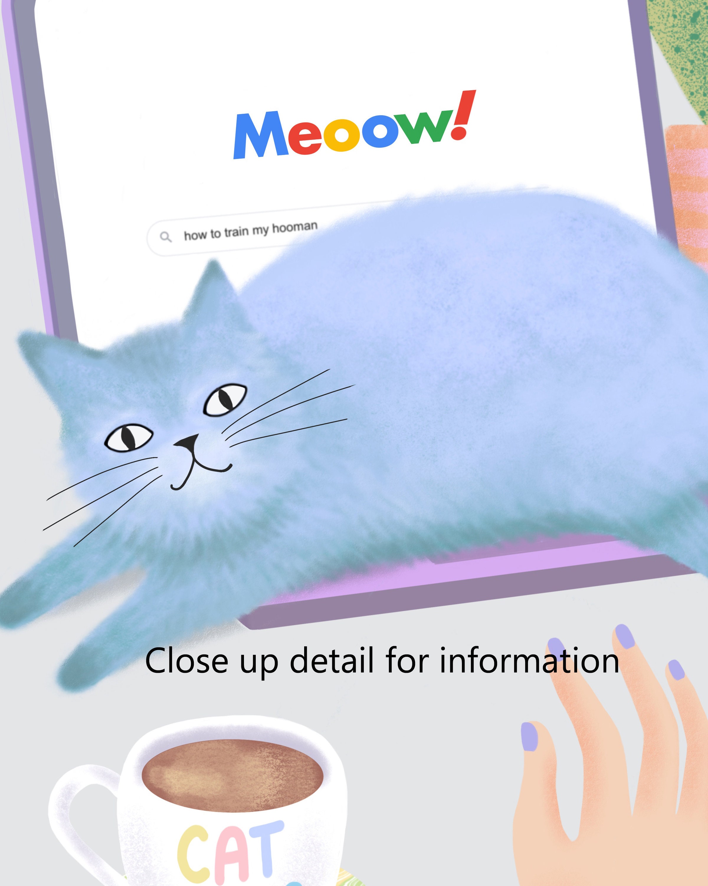 Cat on a Laptop Digital Printable, Funny Cat Office Print, Work From ...