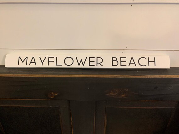 Wooden Mayflower Beach Sign | Etsy