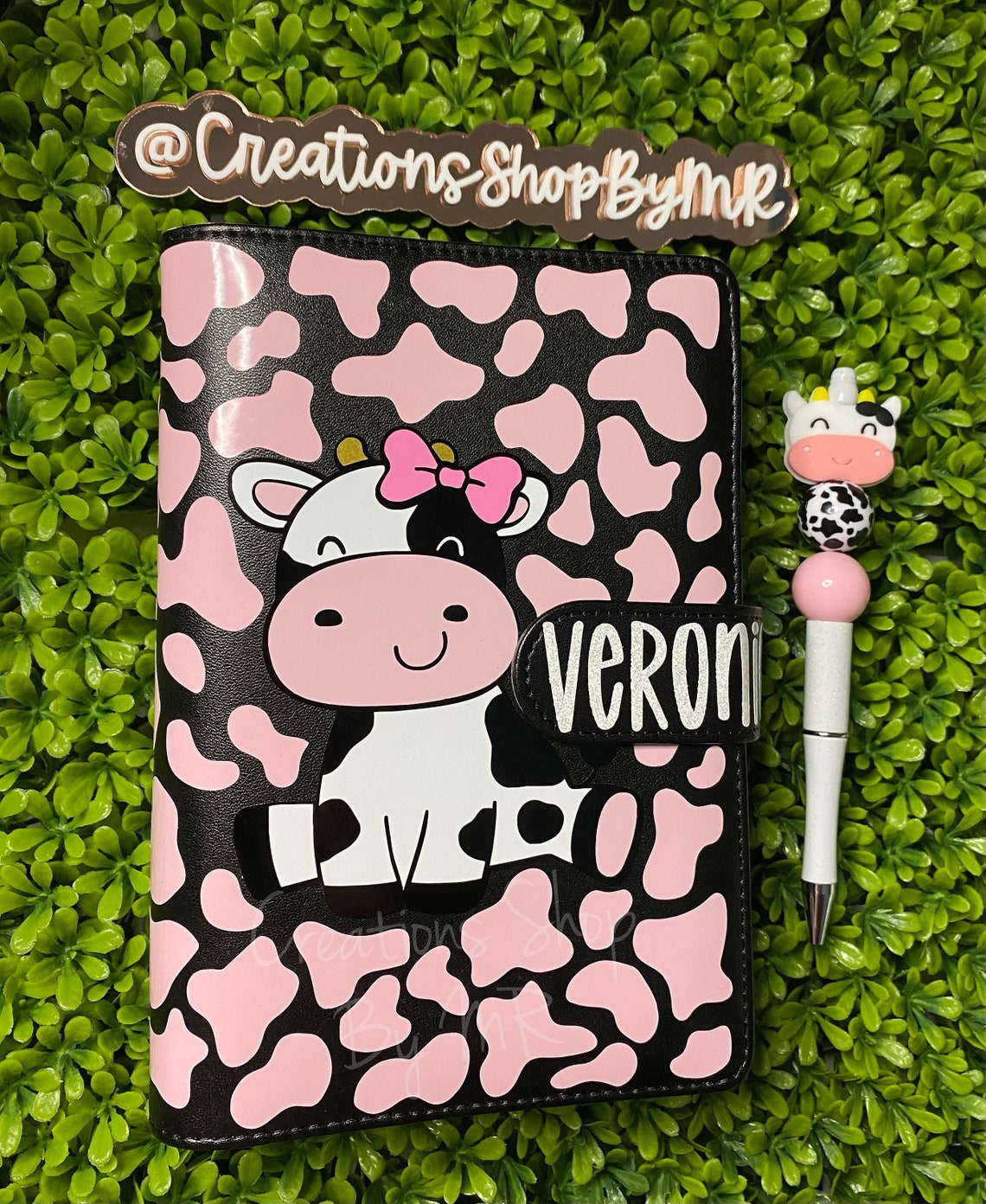 Cow Budget Binder & Cow Beaded Pen / A6 Cash Envelope Binder / - Etsy