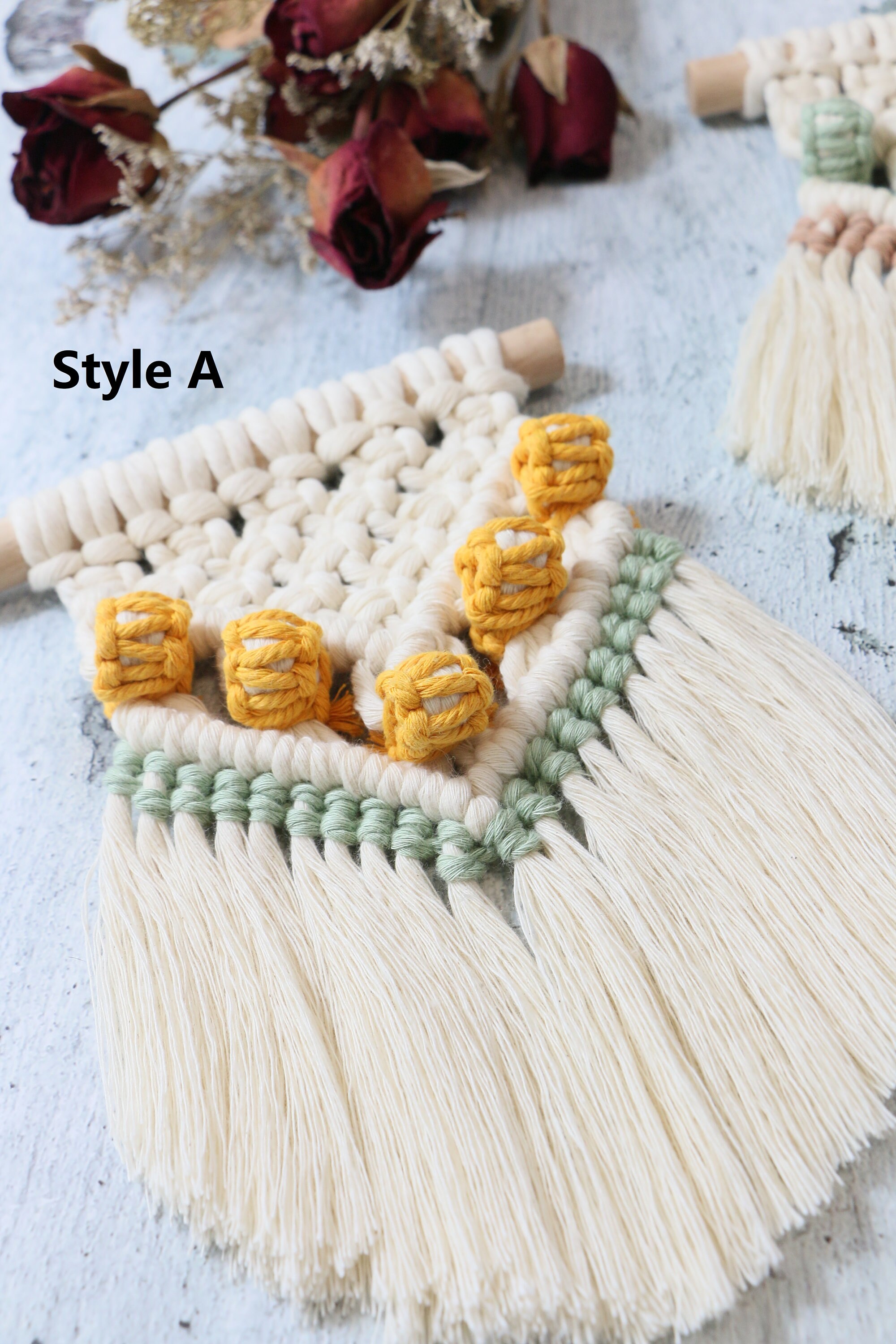 Mini Macrame wall hanging customized nursery dorm tapestry | Etsy