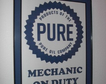 Pure Oil Gas Sign - Etsy