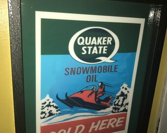 Quaker State Oil Sign - Etsy