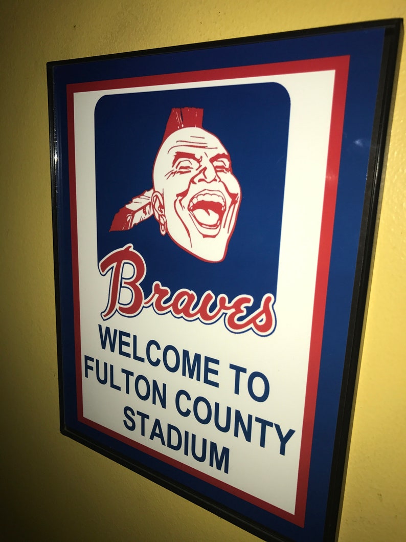 Atlanta Braves Throwback Baseball Stadium Ball Park Man Cave - Etsy