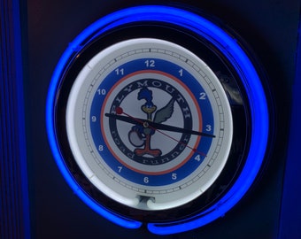 Neon Road Runner Clock - Etsy