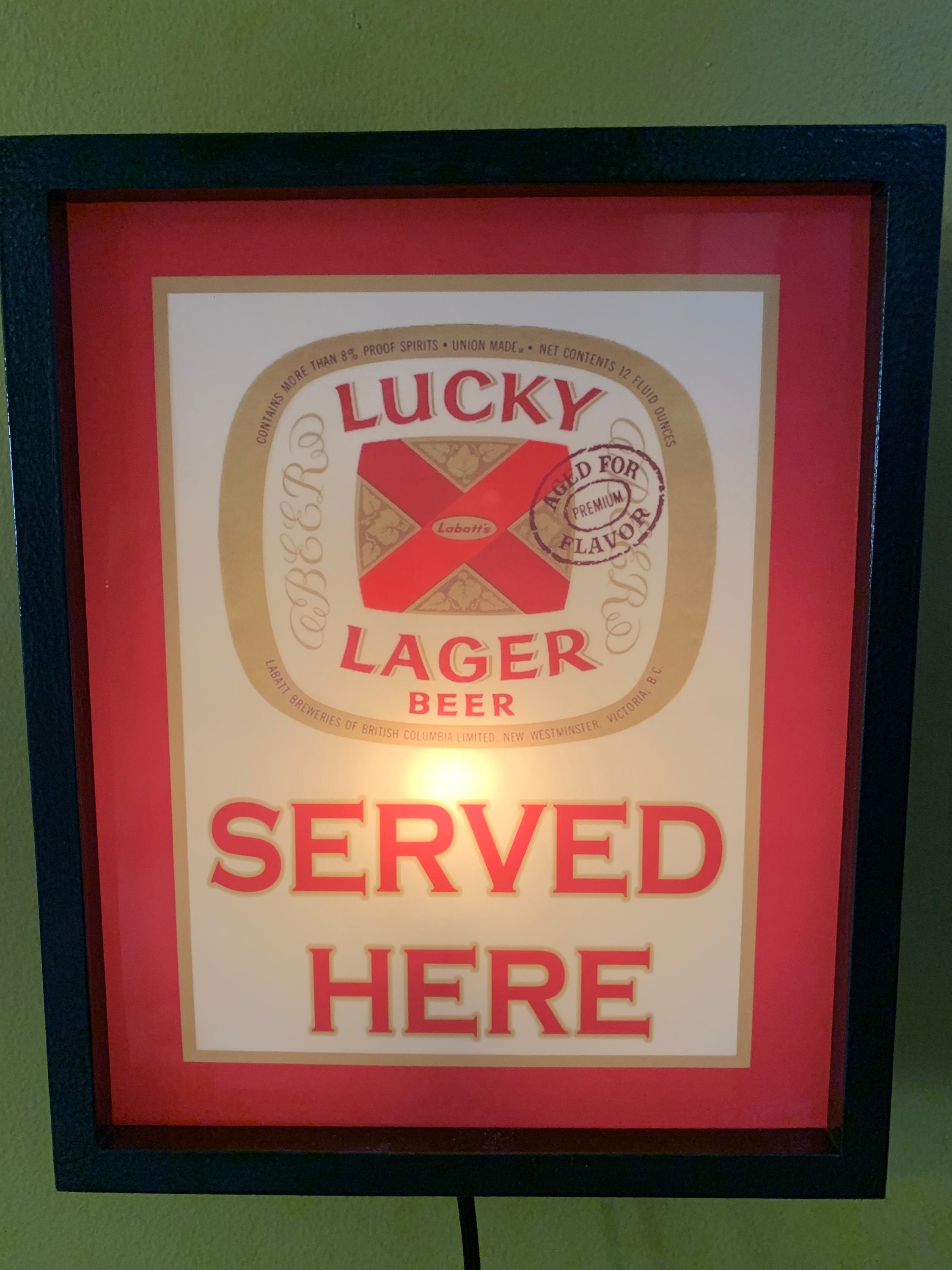 Vintage Lucky Lager Beer Sign for sale| 52 ads for used Vintage Lucky ...