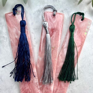 Pink Marbled Resin Bookmark | Personalised Resin Bookmark | Marble ...