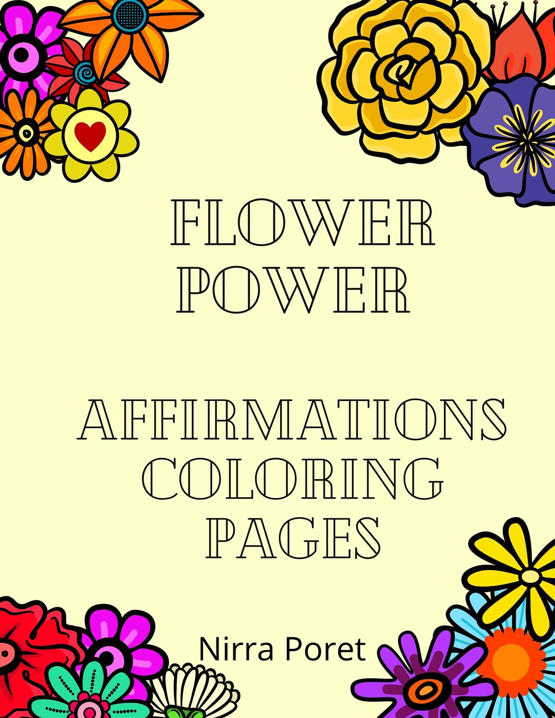 Flower Power Coloring Book of Affirmations - Etsy