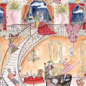 Costume Party Painting | Party Scene Art Print | Versaille Ball - Etsy