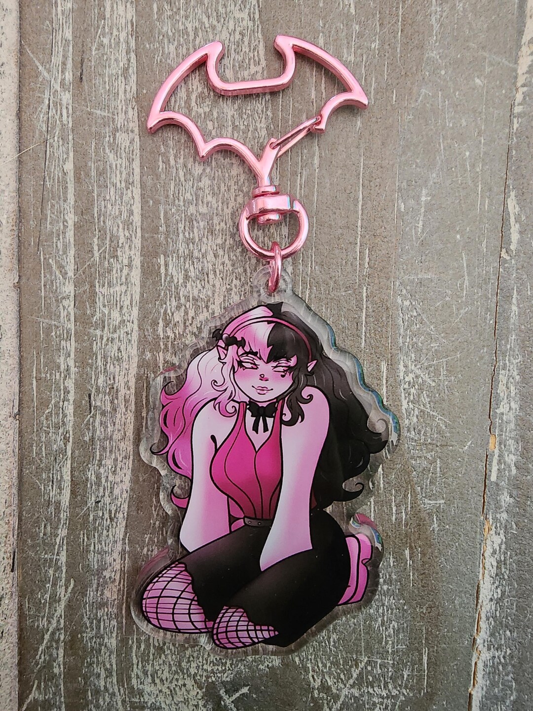 Monster Girl Dracula Keychain - Etsy
