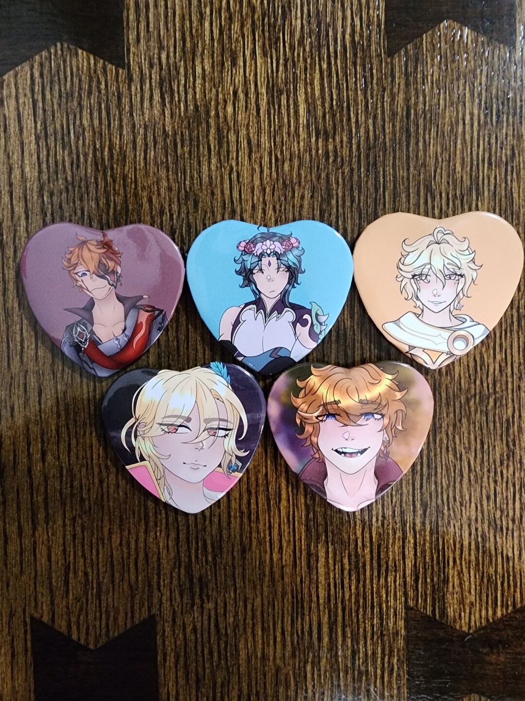 Genshin Heart Buttons - Etsy