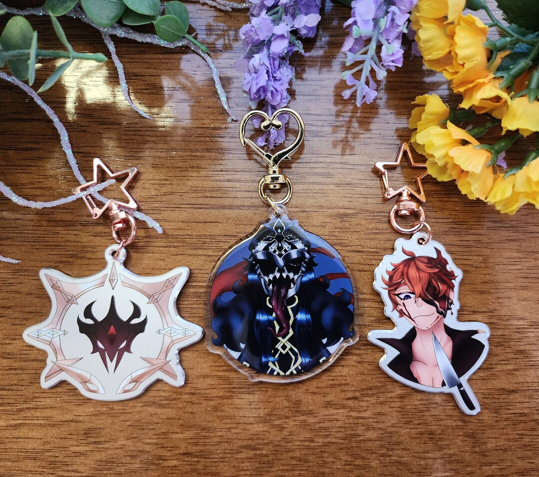 Genshin Impact Keychains: Childe, Capitano, and Enjou - Etsy