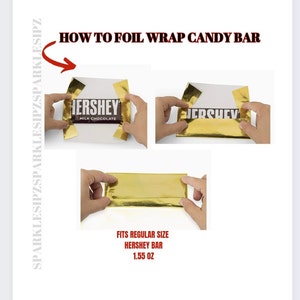 Personalized Candy Bar Wrappers Party Favors Metallic Foil Included ...