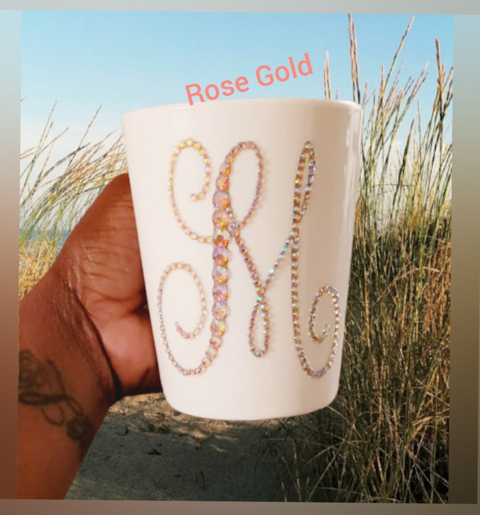 Monogram Initial Bling Mug Custom Bling Mug Custom Gift - Etsy