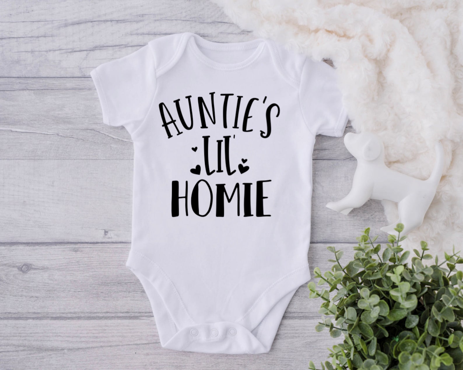 Aunties Lil Homie Onesie®, Aunty Baby Gift, Aunties Little Man, Baby ...