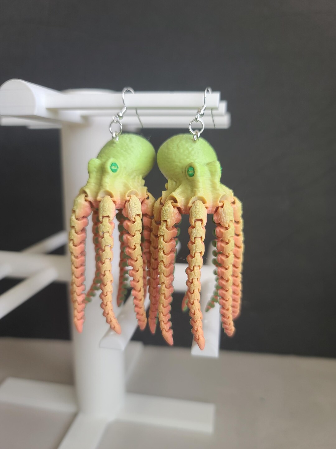 Octopus Fidget Earrings: Playful 3D Printed Jewelry - Etsy