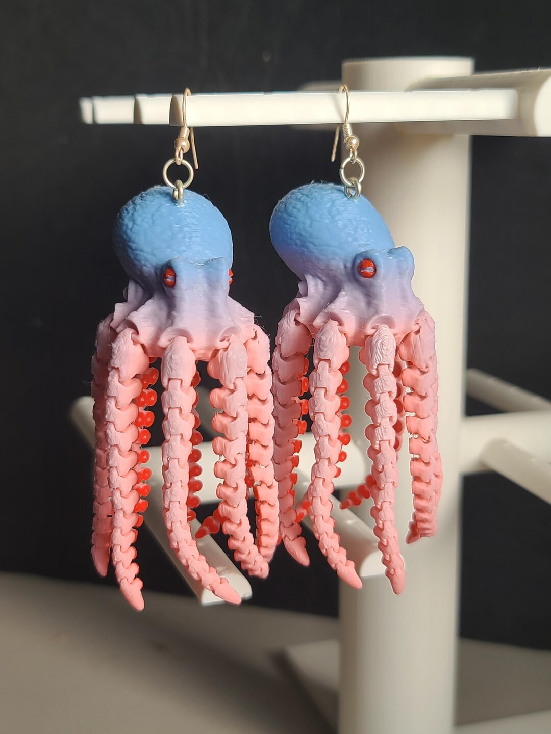Octopus Fidget Earrings: Playful 3D Printed Jewelry - Etsy