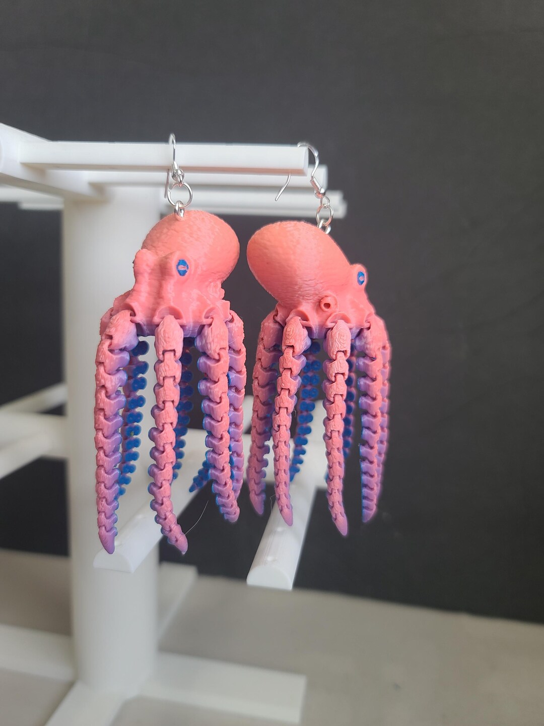 Octopus Fidget Earrings: Playful 3D Printed Jewelry - Etsy
