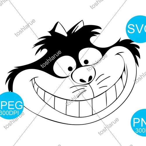 Cheshire Cat Digital Files Design Files Cricut SVG - Etsy