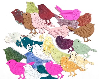 Bird Die Cuts//collage Birds//art Journal Birds//handmade Die Cuts Pack ...