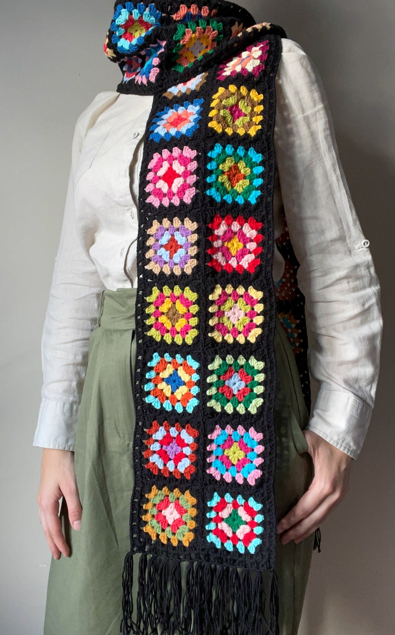 Crochet Afghan Scarf for Women Choose Your Color and Size - Etsy