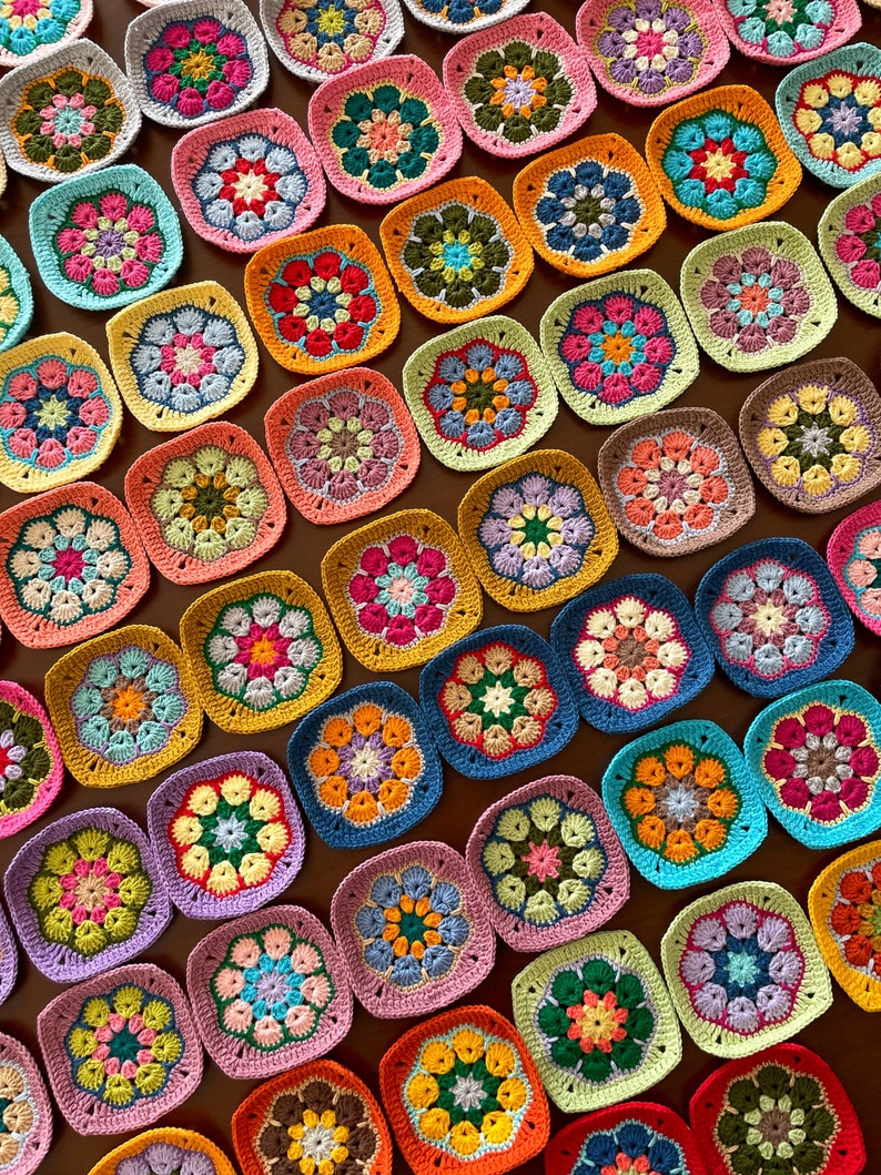 Crochet African Flower Pattern Intermediate Level African - Etsy