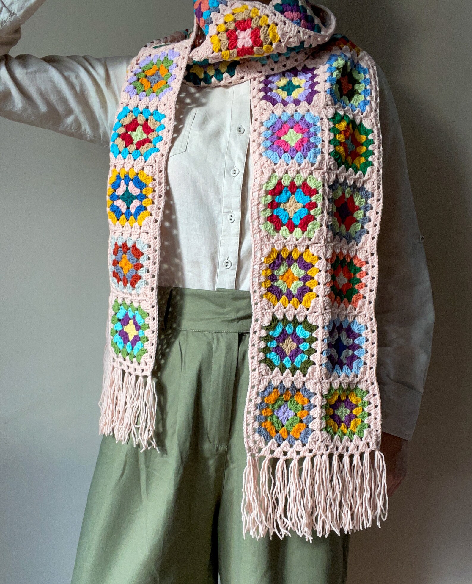 Crochet Afghan Scarf for Women Choose Your Color and Size - Etsy