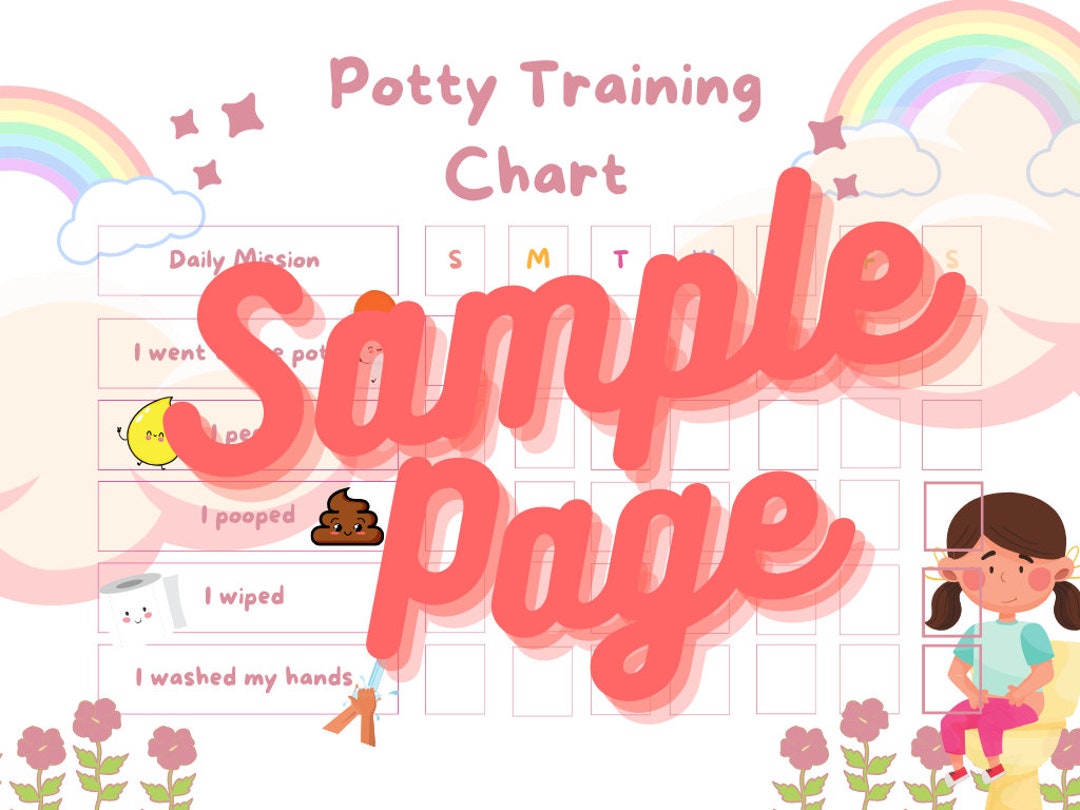 Printable Potty Training Chart, Fun to Fill in With Stickers - Etsy